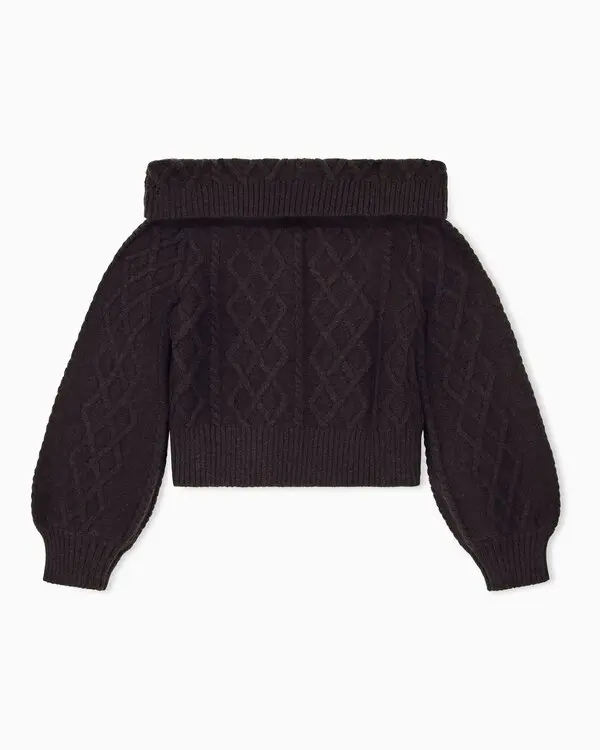 Armani Exchange Regular Fit Pullover Knitted Wool Blend
