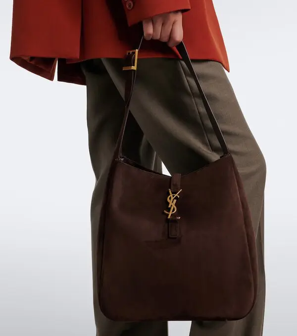 Saint Laurent Le 5 A 7 Supple Large Suede Shoulder Bag