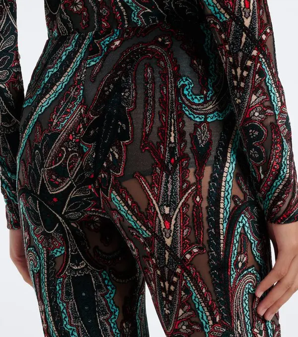 Etro Patch-applique Paisley Flared Pants