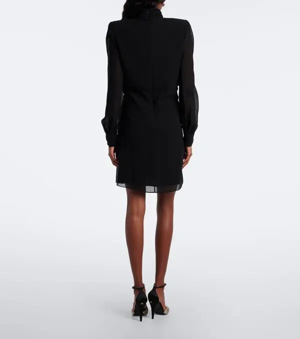 Valentino Garavani Draped Silk Georgette Minidress