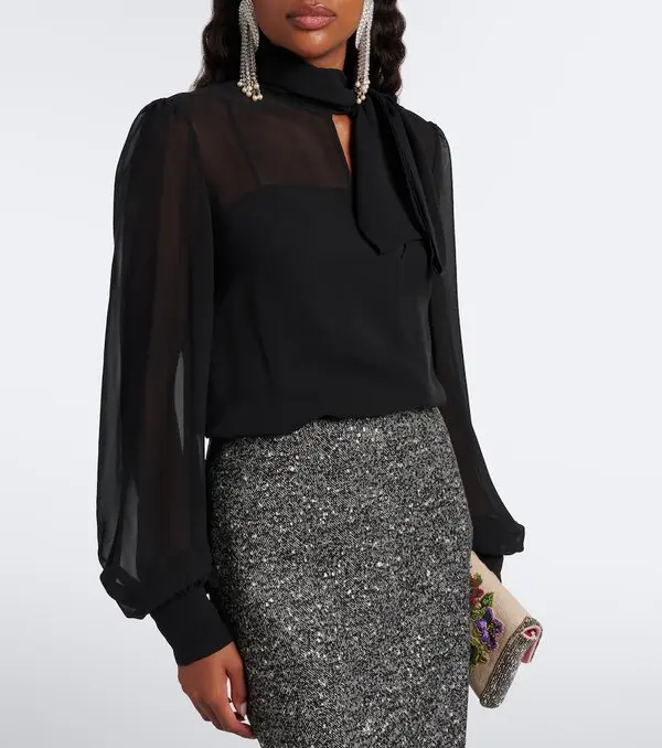 Valentino Garavani Silk-blend Chiffon Blouse