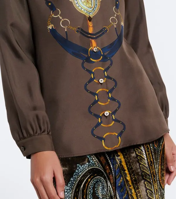Etro Printed Silk Shirt