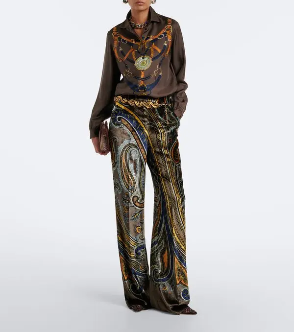 Etro Printed Silk Shirt