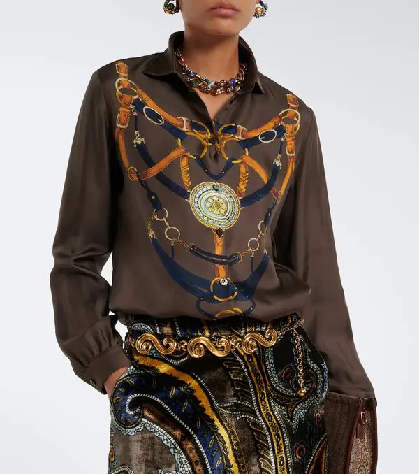 Etro Printed Silk Shirt