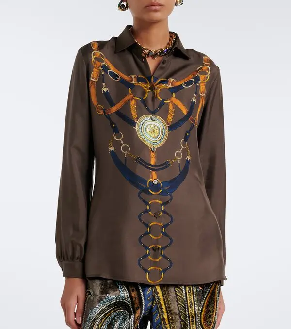 Etro Printed Silk Shirt