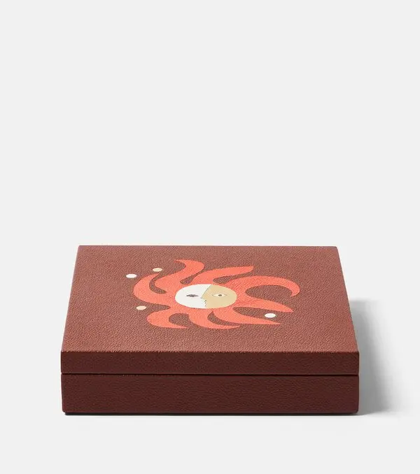 Jonathan Adler Playa Leather Tic-tac-toe Set