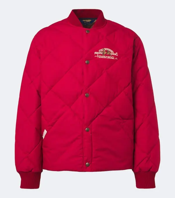 Polo Ralph Lauren Quilted Cotton-blend Bomber Jacket - Red