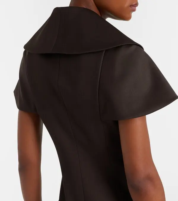 Alexander McQueen Draped Wool Minidress