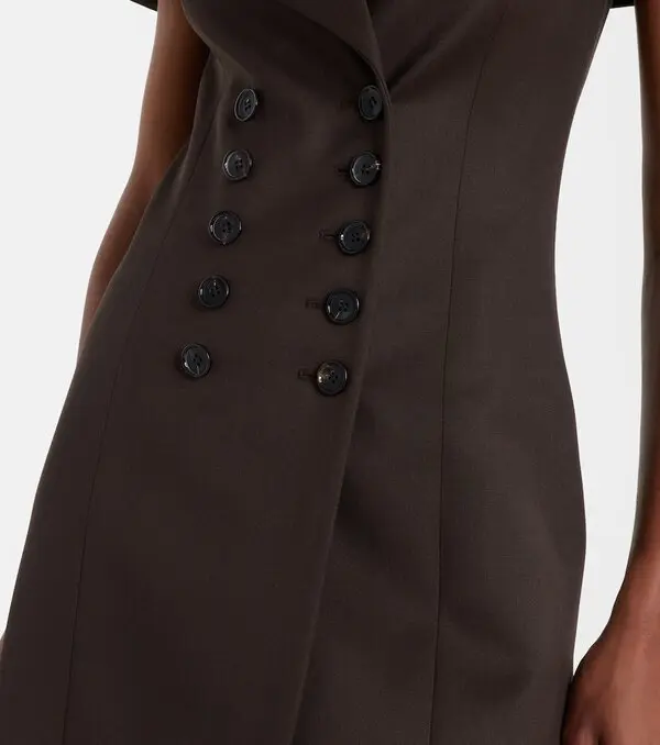 Alexander McQueen Draped Wool Minidress