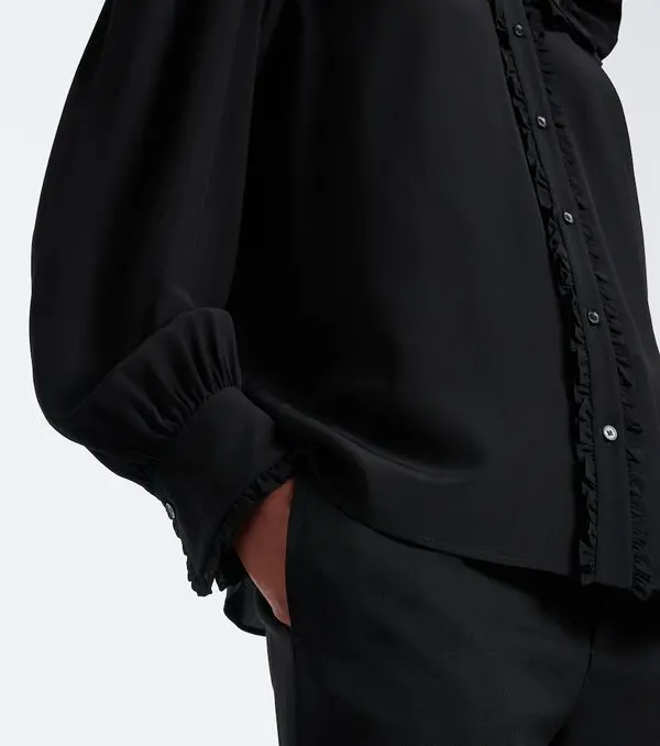 Chloé Lace-trimmed Silk Blouse