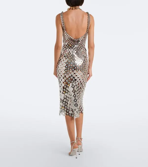 Rabanne Chainmail Embellished Cocktail Dress
