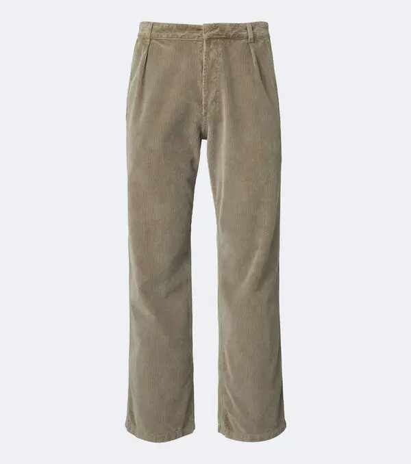THE ROW Paulo Cotton Corduroy Straight Pants - Green
