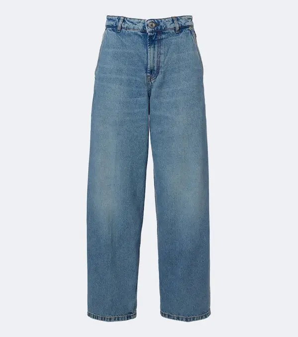 AMI Paris Mid-rise Wide-leg Jeans - Blue