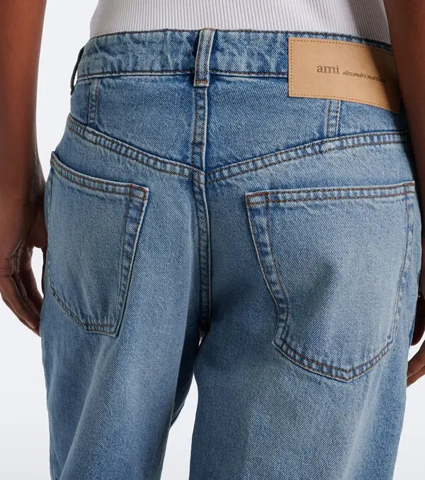 AMI Paris Mid-rise Wide-leg Jeans