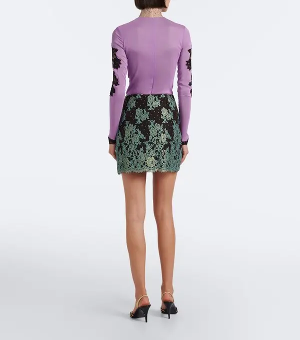 Valentino Garavani Lace Miniskirt
