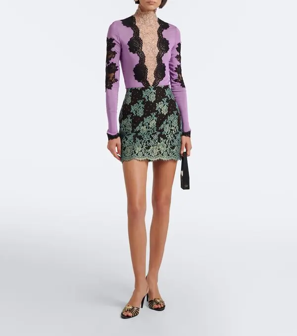 Valentino Garavani Lace Miniskirt