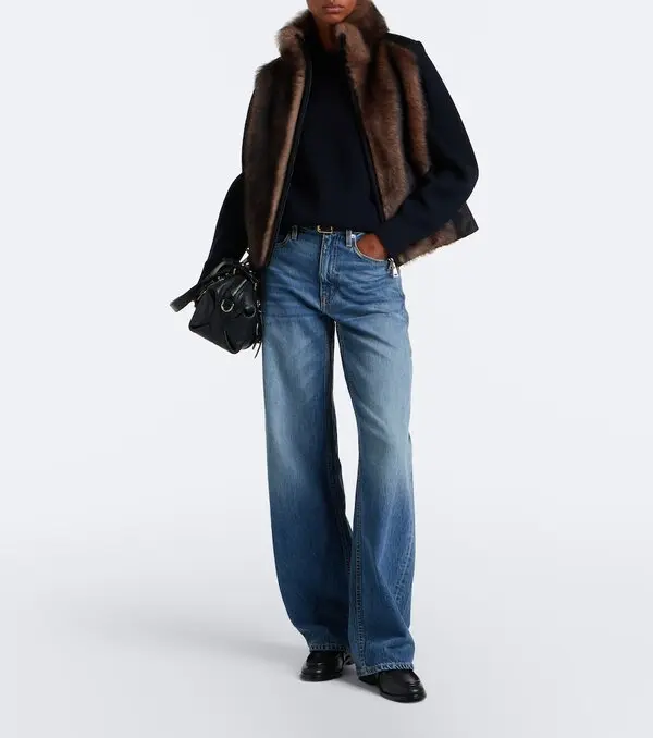 Moncler Tadorne Shearling-trimmed Down Vest
