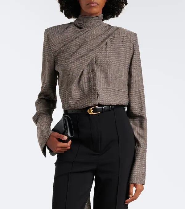 MUGLER Scarf-detail Blouse