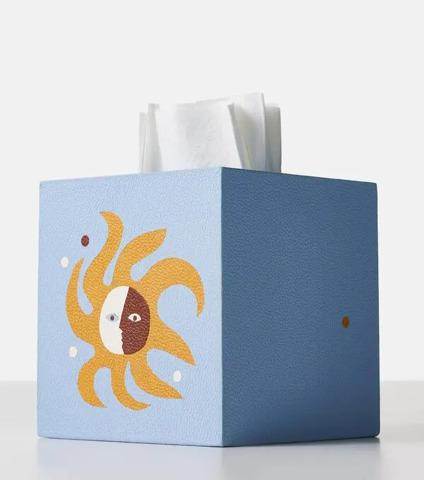 Jonathan Adler Playa Leather Tissue Box
