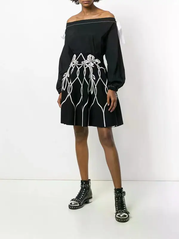 Alexander McQueen High Waisted Knitted Skirt - Black