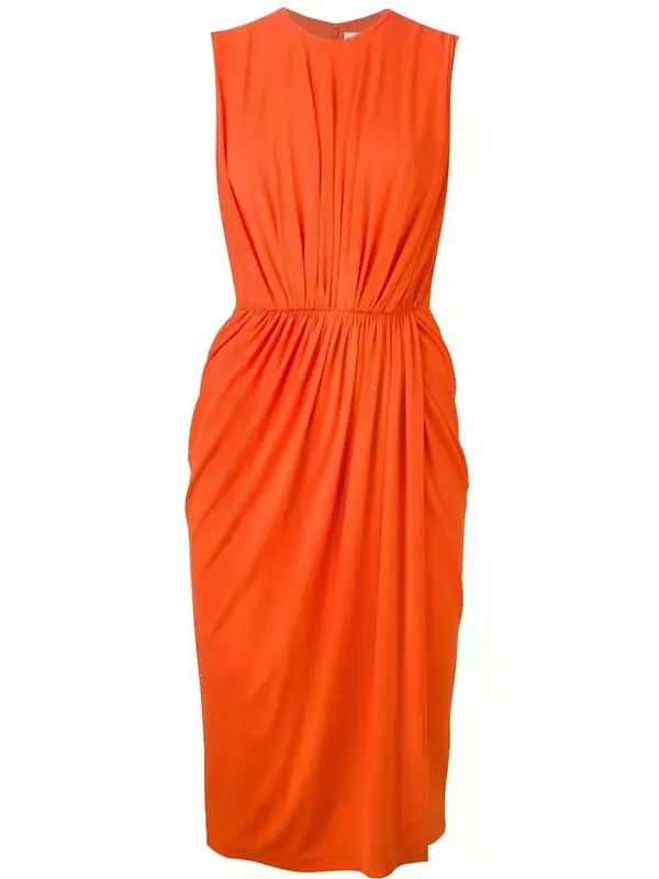 Givenchy Smocked Waist Dress - Orange
