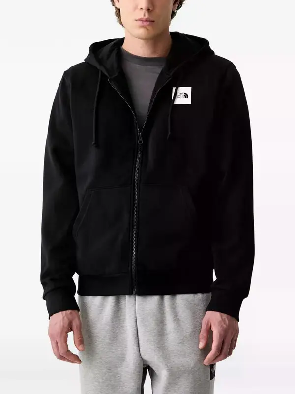 The North Face Logo-patch Zip-up Hoodie - Black