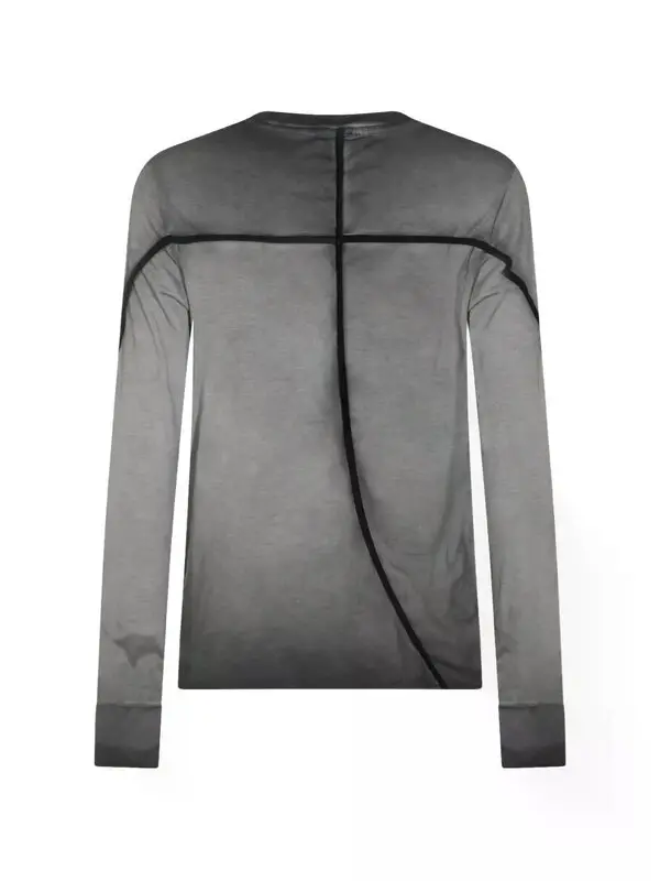 THOM KROM Contrast-tape Long-sleeve T-shirt - Grey
