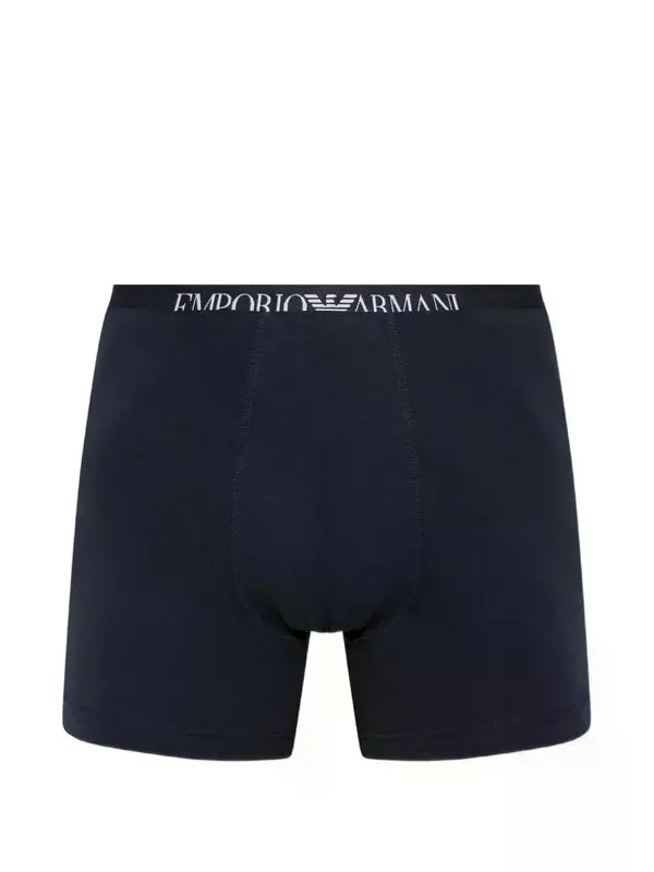 Emporio Armani Logo-waistband Boxer Shorts - Blue