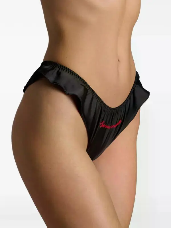 SCANDALE Dédicace Ruffled Embroidered Briefs
