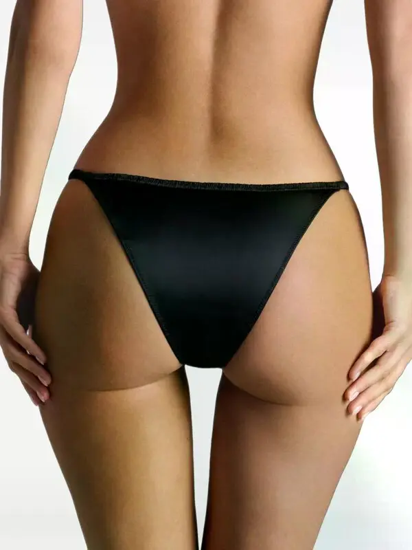 SCANDALE Dédicace Embroidered Satin Briefs