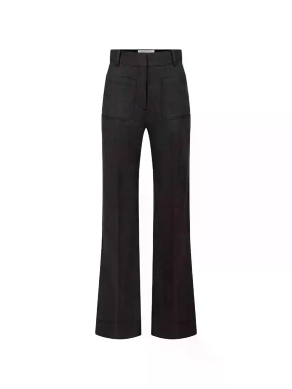 Victoria Beckham Patch-pocket Wide-leg Trousers