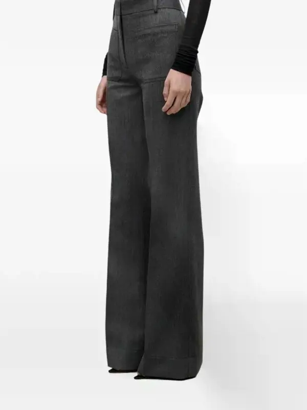Victoria Beckham Patch-pocket Wide-leg Trousers