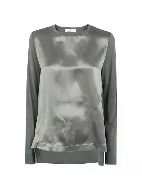 WHYCI Satin-finish Long-sleeve Top