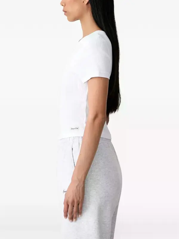 SPORTY & RICH Ribbed-knit T-shirt