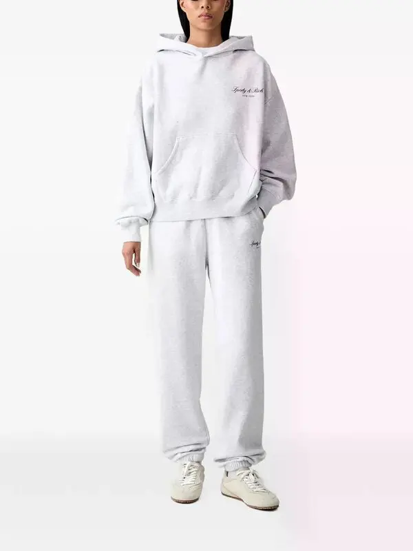 SPORTY & RICH Logo Print Drawstring Track Pants