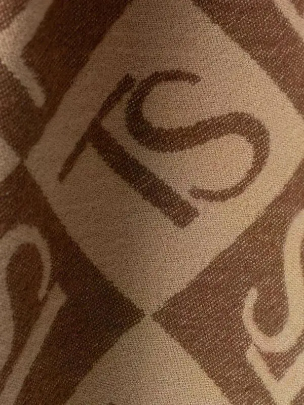 TWINSET Monogram-pattern Fringed Scarf
