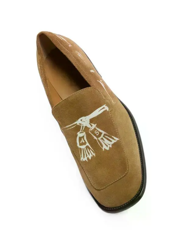Acne Studios Printed Suede Loafers