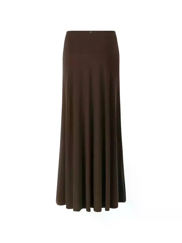 Guess Milena Ruched-waistband Long Skirt - Brown