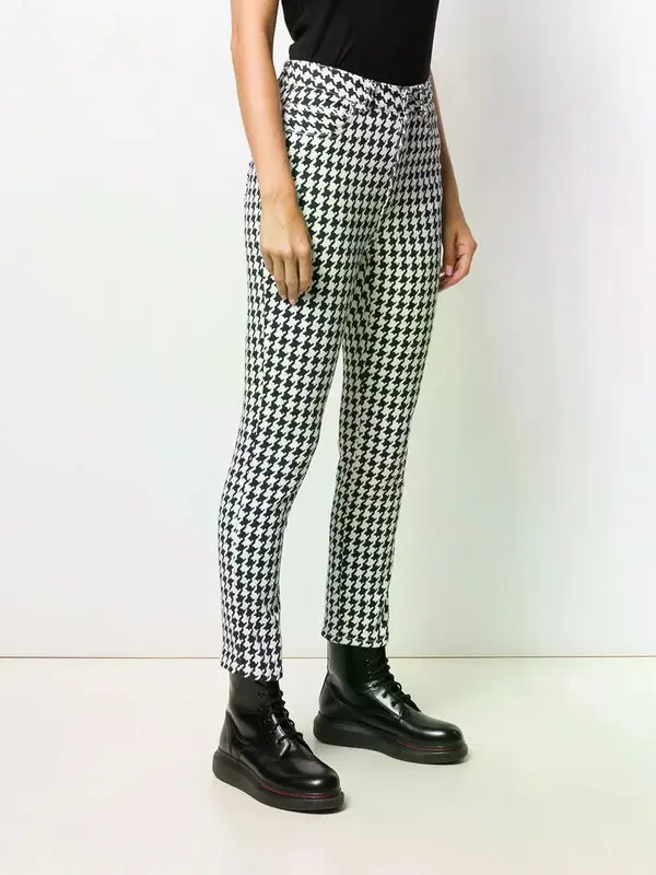 Alexander McQueen Houndstooth Print Jeans
