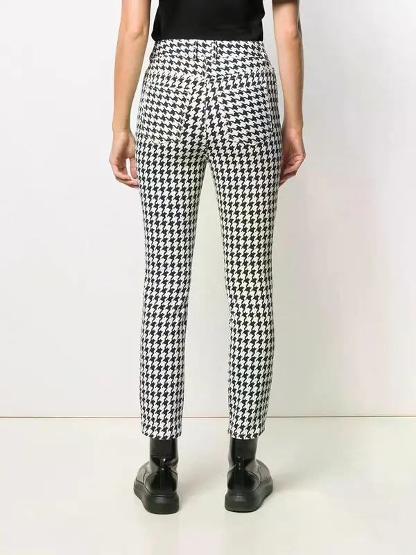 Alexander McQueen Houndstooth Print Jeans