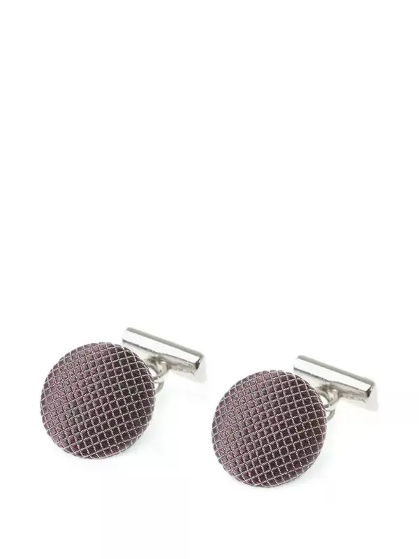 Corneliani Silk-coated Metal Cufflinks - Silver