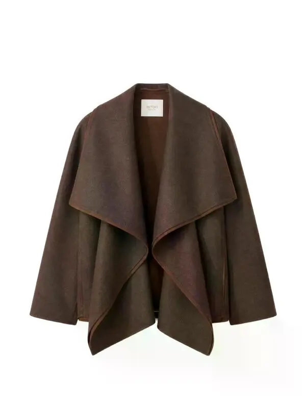 RETORI Shawl-collar Wool Coat - Brown