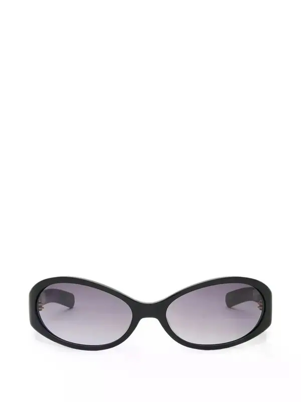 FLATLIST Opel Oval-frame Sunglasses With Gold-tone Hardware - Black