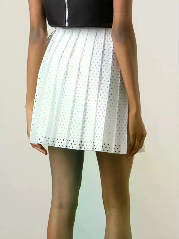 Alexander McQueen Perforated Poplin Skirt