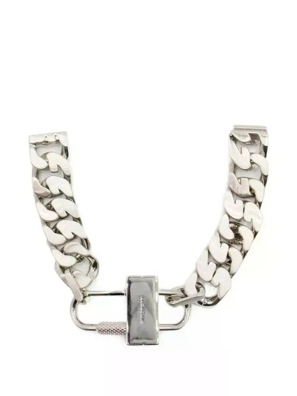 Givenchy G-chain Padlock Bracelet - Silver