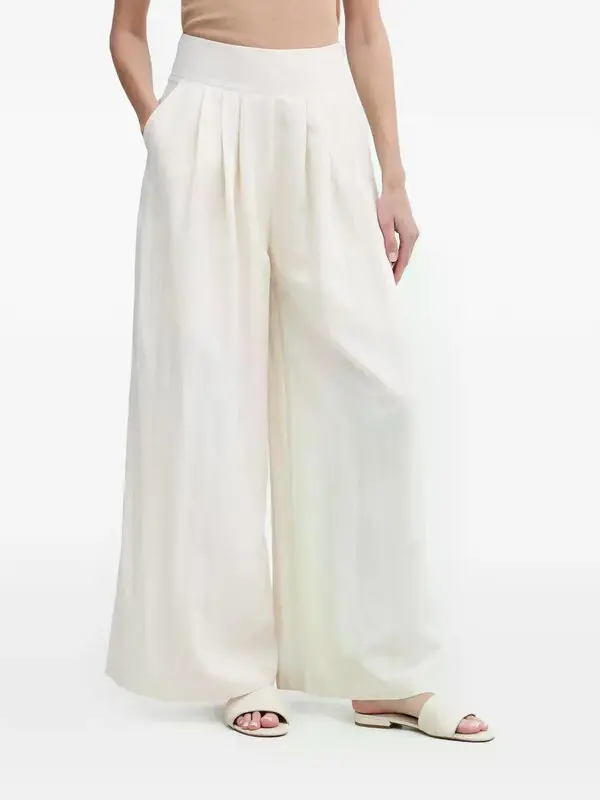 Sisley Pleated Palazzo Pants - Neutrals