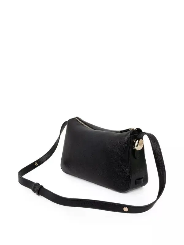 TWINSET Logo Plaque Leather Shoulder Bag
