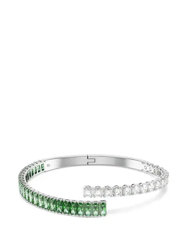 SWAROVSKI Matrix Crystal-embellished Hinged Bracelet - Silver