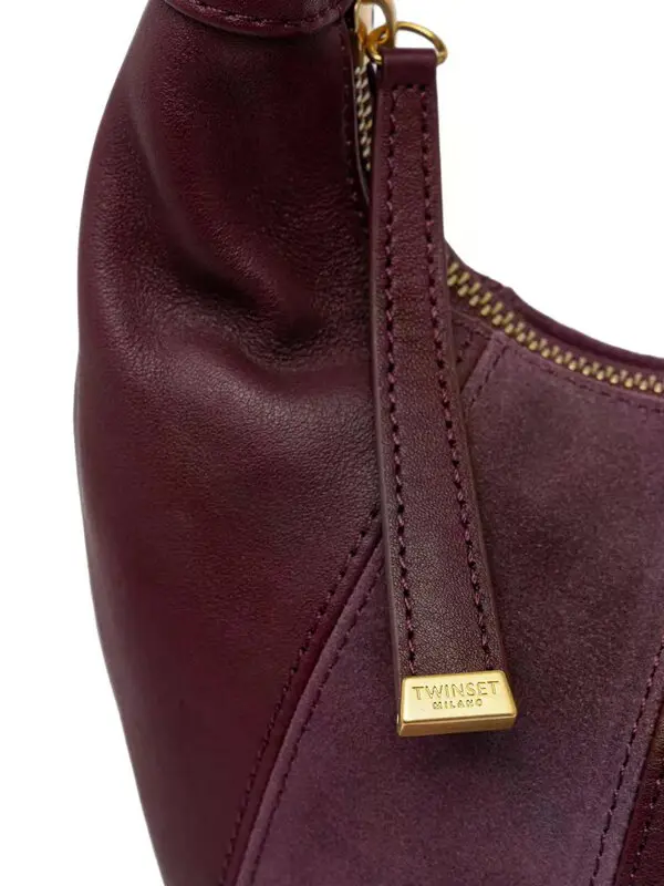 TWINSET Suede And Leather Shoulder Bag