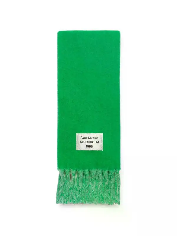 Acne Studios Bicolour Alpaca Scarf - Green